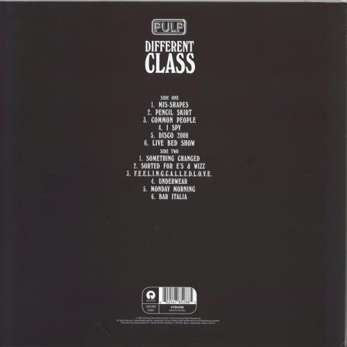 Pulp Different Class - 180gram UK vinyl LP album (LP record) (767868)