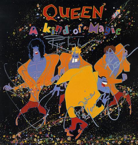 Queen A Kind Of Magic - Autographed UK vinyl LP album (LP record) (374606)