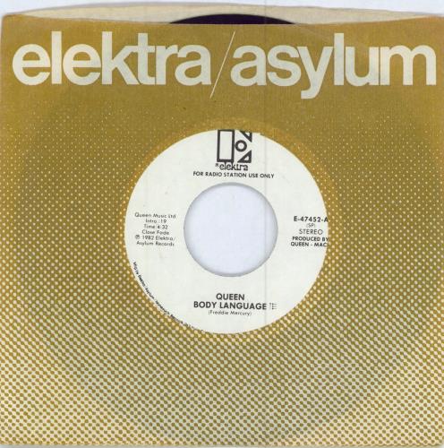 Queen Body Language - Mono/Stereo US Promo 7" vinyl single (7 inch ...