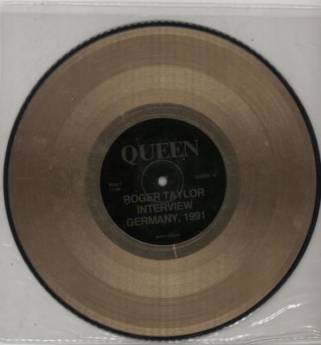 Queen Interview Germany '91 - Gold Vinyl UK 10" vinyl single (10 inch ...