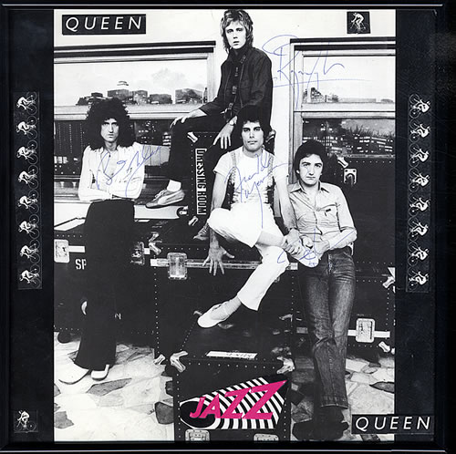 Queen Jazz -Fully Autographed UK memorabilia (419081) AUTOGRAPHED SLEEVE
