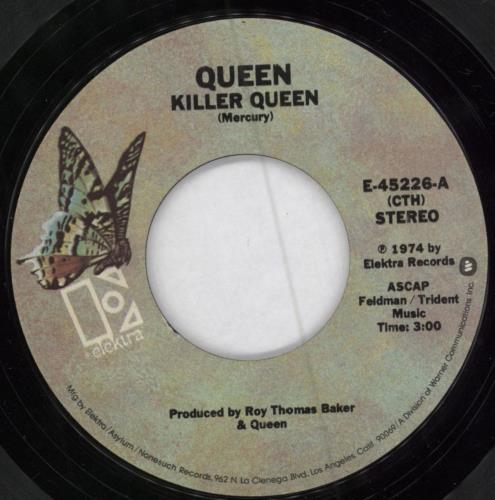 Queen Killer Queen - CTH US 7" vinyl single (7 inch record / 45) (784531)
