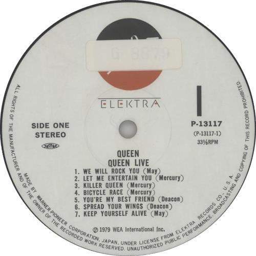 Queen Live - stickered label Japanese vinyl LP album (LP record) (300280)