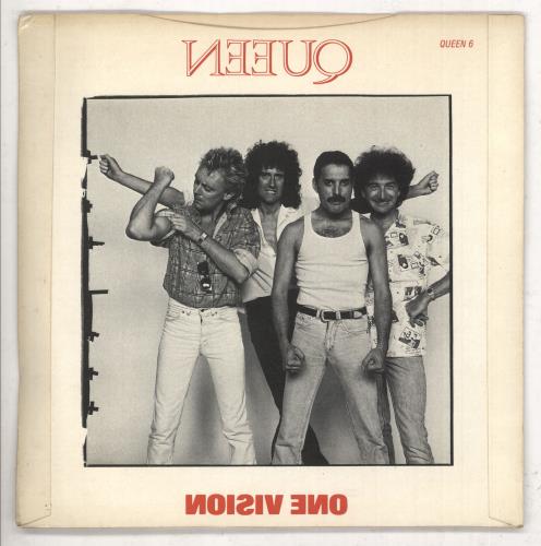 Queen One Vision - Double Sleeve - EX UK 7" vinyl single (7 inch record ...