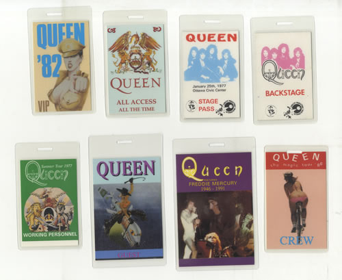 Queen Reproduction Laminated Passes UK tour pass (469513) LAMINATED PASSES