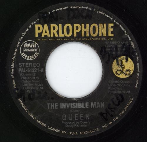 Queen The Invisible Man Philippino 7" vinyl single (7 inch record / 45 ...