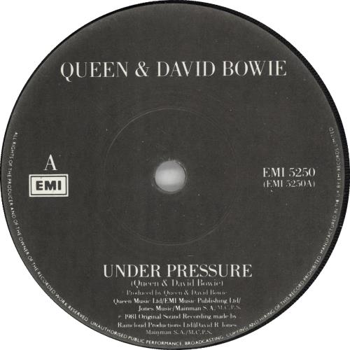 Queen Under Pressure - Solid - P/S UK 7" vinyl single (7 inch record ...