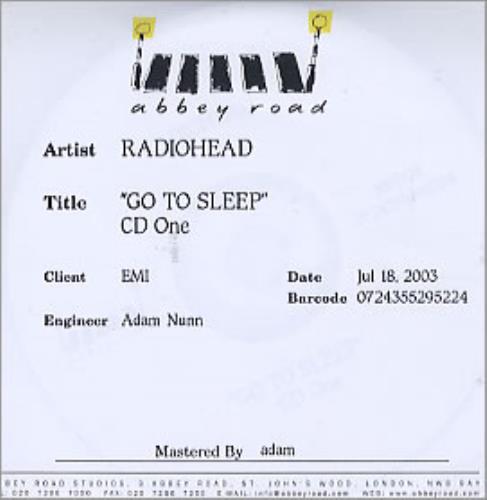 Radiohead Go To Sleep Double CD-R Set UK Promo CD-R acetate (292334)