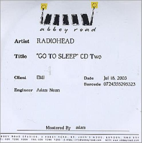 Radiohead Go To Sleep Double CD-R Set UK Promo CD-R acetate (292334)