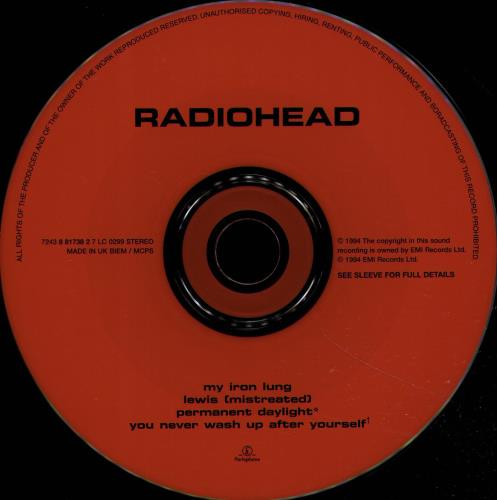 Radiohead My Iron Lung - CD2 Reissue UK CD single (CD5 / 5") (307849)