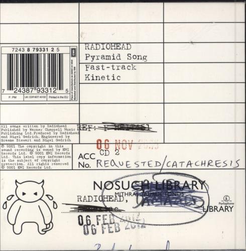 Radiohead Pyramid Song - 2-CD Set UK 2-CD single set (Double CD single ...