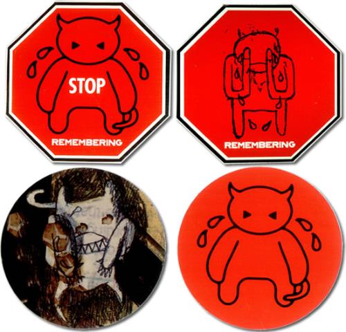 Radiohead Set Of 5 Stickers US Promo memorabilia (420102) STICKER SET