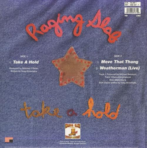 Raging Slab Take A Hold - Red vinyl UK 12" vinyl single (12 inch record ...