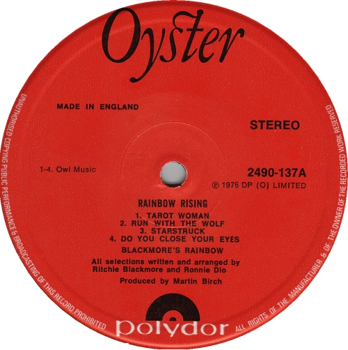 Rainbow Rainbow Rising - 2nd UK vinyl LP album (LP record) (637271)