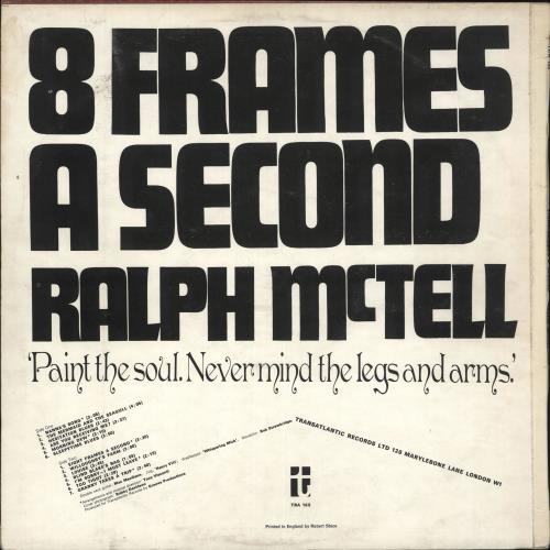 Ralph McTell Eight Frames A Second - 1st UK vinyl LP album (LP record ...