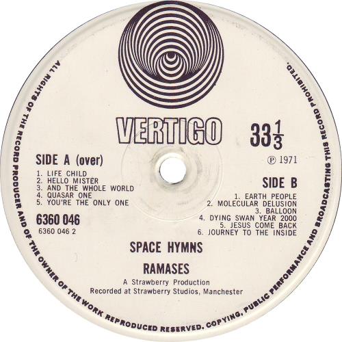 Ramases Space Hymns - 1st German vinyl LP album (LP record) (421641)