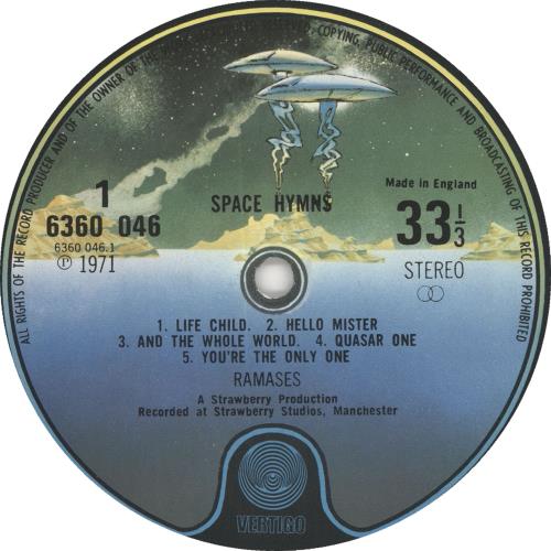 Ramases Space Hymns - 2nd UK vinyl LP album (LP record) (688583)