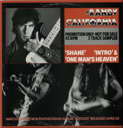 Randy California Shane UK Promo 12" vinyl single (12 inch record / Maxi ...