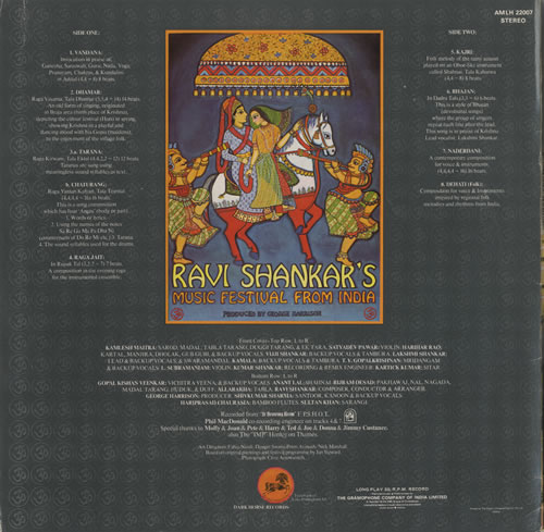 Ravi Shankar Ravi Shankar's Music Festival From India Indian vinyl LP album (LP record) (518950)