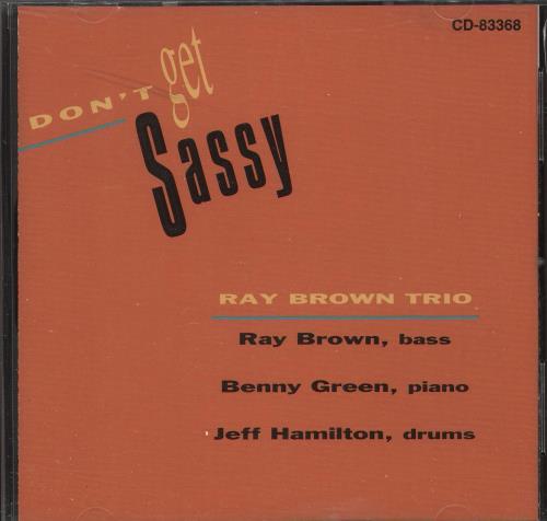 Ray Brown Don't Get Sassy Australian CD album (CDLP) (739421)