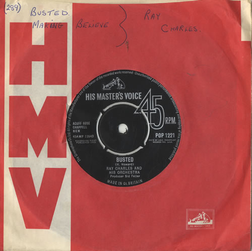 Ray Charles Busted UK 7" vinyl single (7 inch record / 45) (255787)