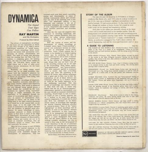 Ray Martin Dynamica UK vinyl LP album (LP record) (735769)