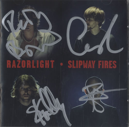 Razorlight Slipway Fires - Autographed US CD album (CDLP) (471489)