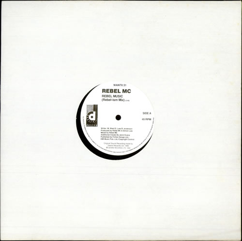 Rebel MC Rebel Music (Rebel-Ism Mix) UK Promo 12" vinyl single (12 inch ...
