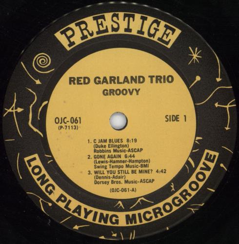 Red Garland Groovy US vinyl LP album (LP record) (806731)