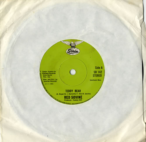 Red Sovine Teddy Bear UK 7" vinyl single (7 inch record / 45) (563269)