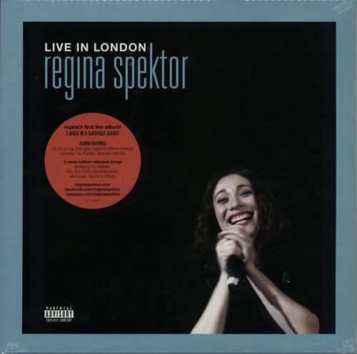 Regina Spektor Live In London UK 2-LP vinyl record set (Double LP Album ...