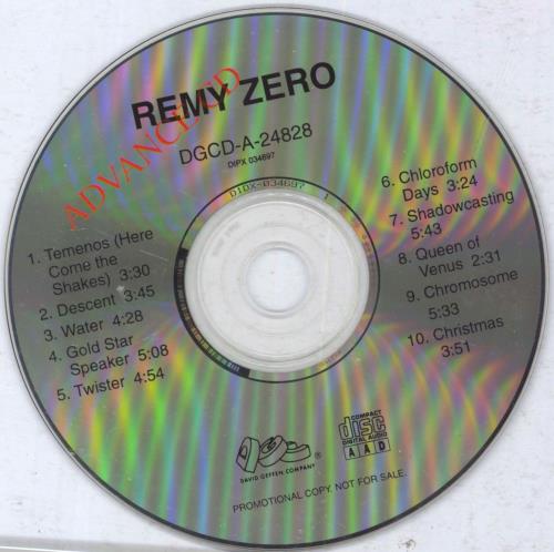 Remy Zero Remy Zero US Promo CD album (CDLP) (462126)