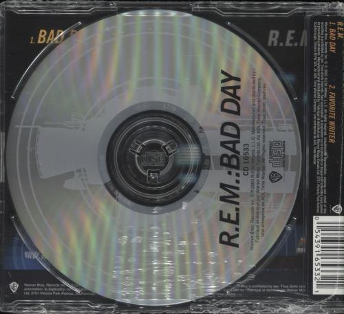 REM Bad Day - Sealed Canadian CD single (CD5 / 5") (265721)