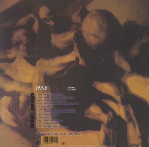 REM Document - Gold Vinyl US vinyl LP album (LP record) (830693)