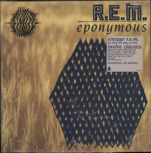 REM Eponymous - Hype Stickered Sleeve UK vinyl LP album (LP record ...