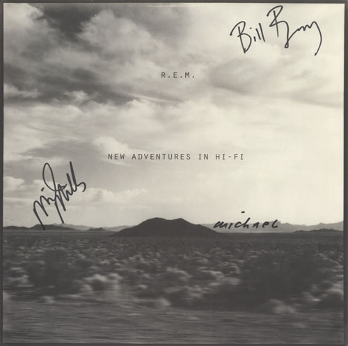 REM New Adventures In Hi-Fi - Autographed US Promo display (505511)