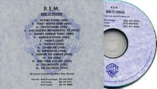 REM Non LP Tracks US Promo CD-R acetate (215987)