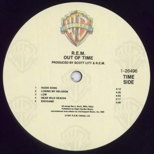 REM Out Of Time US vinyl LP album (LP record) (226132)