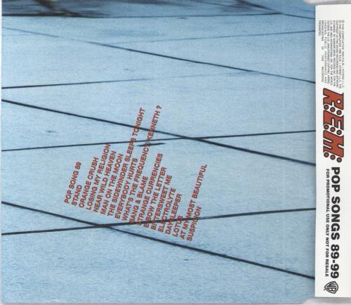 REM Pop Songs 89-99 UK Promo CD album (CDLP) (139466)