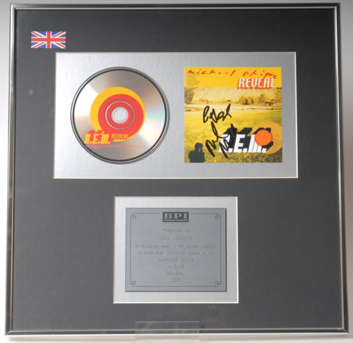 REM Reveal - Fully Autographed UK award disc (191987)
