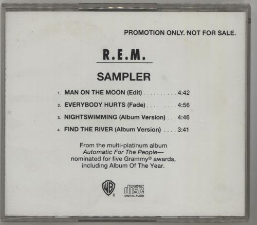 REM Sampler US Promo CD single (CD5 / 5") (26957)