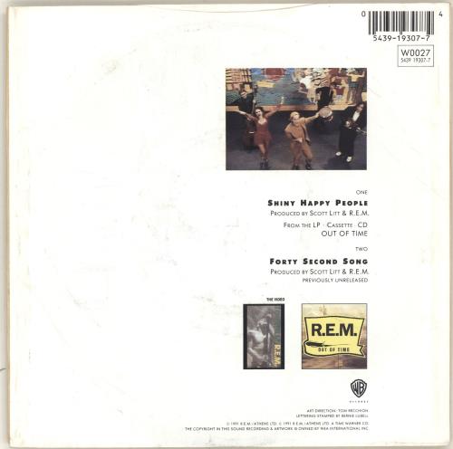 REM Shiny Happy People - P/S UK 7" vinyl single (7 inch record / 45 ...