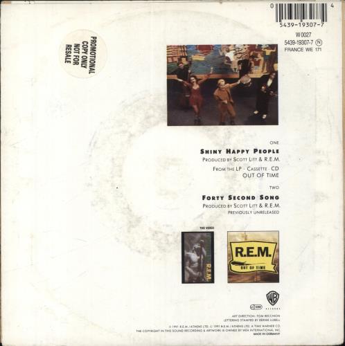REM Shiny Happy People - P/S UK Promo 7" vinyl single (7 inch record ...