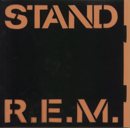 REM Stand - Stencil Sleeve UK 7" vinyl single (7 inch record / 45) (16983)