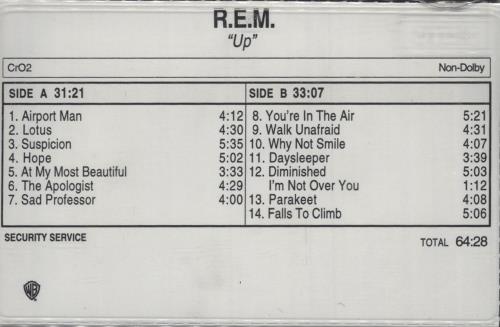 REM Up US Promo cassette album (169755)
