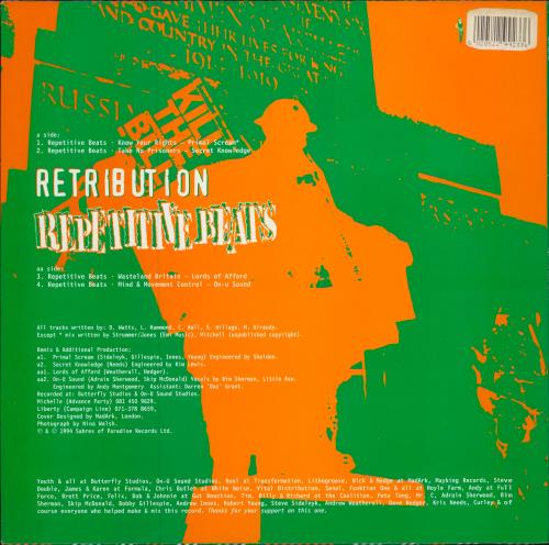 Retribution Repetitive Beats Remix EP UK 12" vinyl single (12 inch ...
