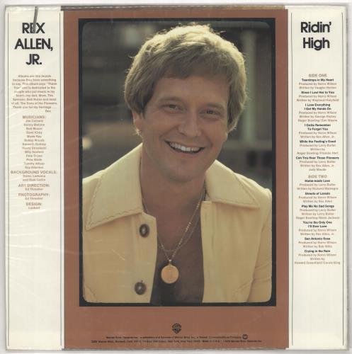 Rex Allen Jr. Ridin' High US vinyl LP album (LP record) (721458)