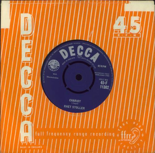 Rhet Stoller Chariot UK 7" vinyl single (7 inch record / 45) (546725)