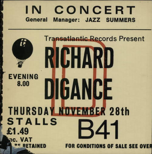 Richard Digance In Concert UK vinyl LP album (LP record) (271799)