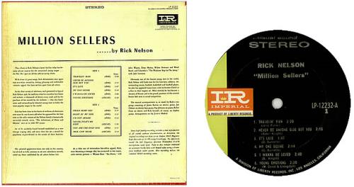 Ricky Nelson Million Sellers US vinyl LP album (LP record) (447453)